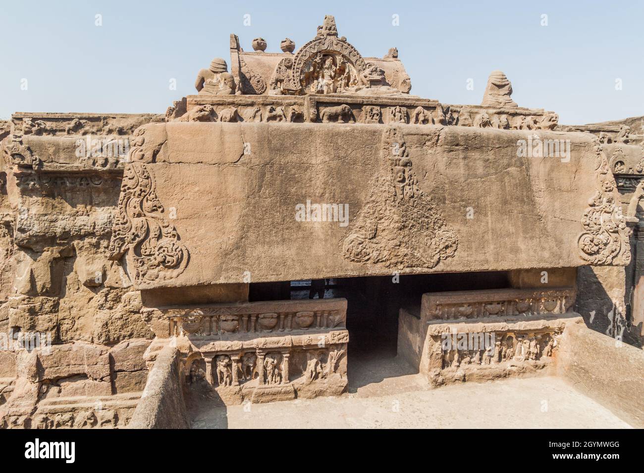Detail of Kailasa Temple in Ellora, Maharasthra state, India Stock ...