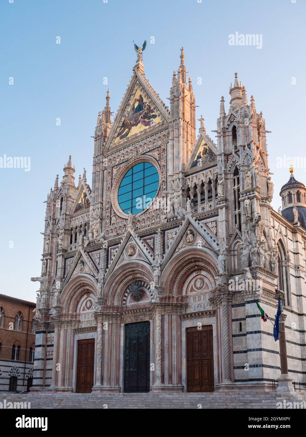 Siena Cathdral or Duomo di Siena West Facade Exterior in Italian Gothic ...