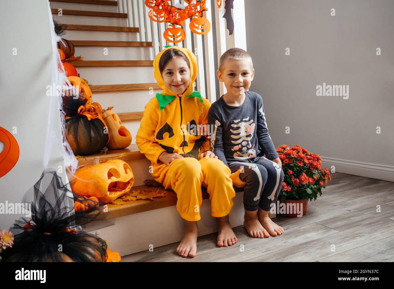 Happy child dressed halloween costume hi-res stock photography and ...