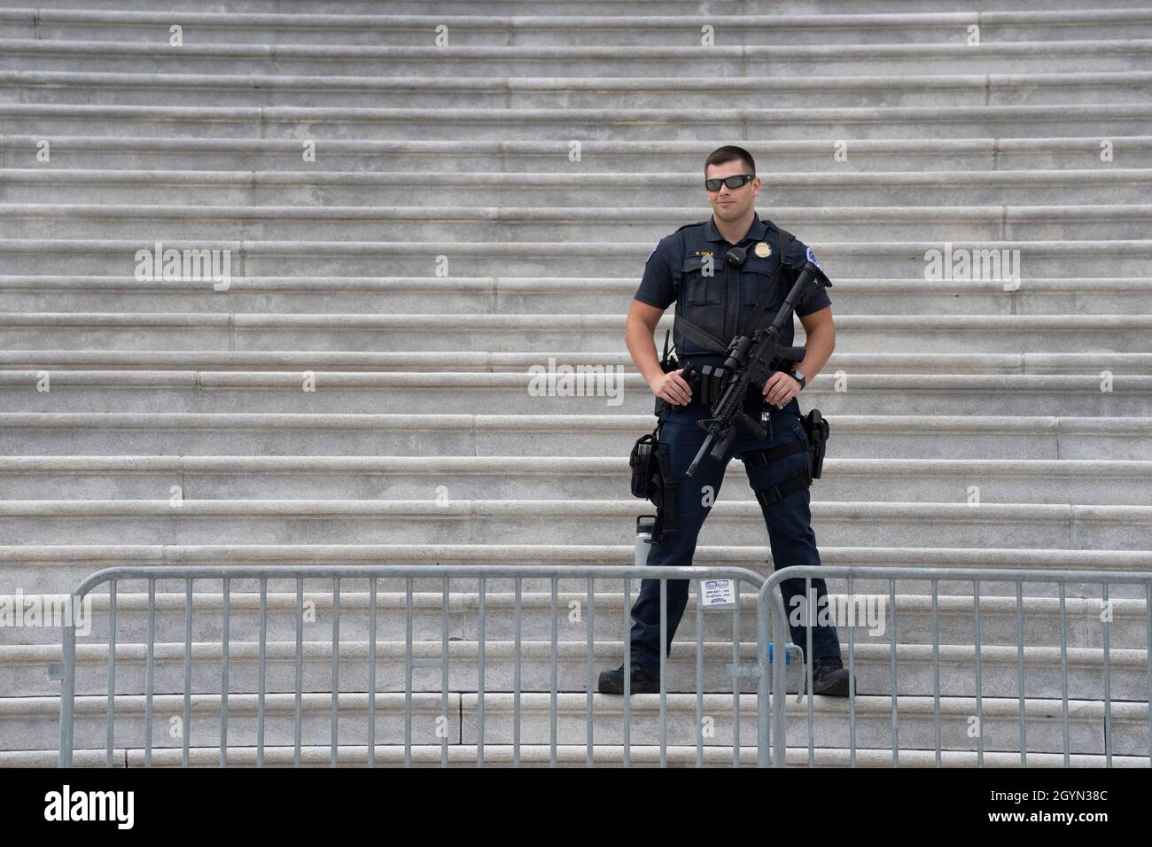 08 October 2021- Washington DC- A member of the Capitol Hill Police ...