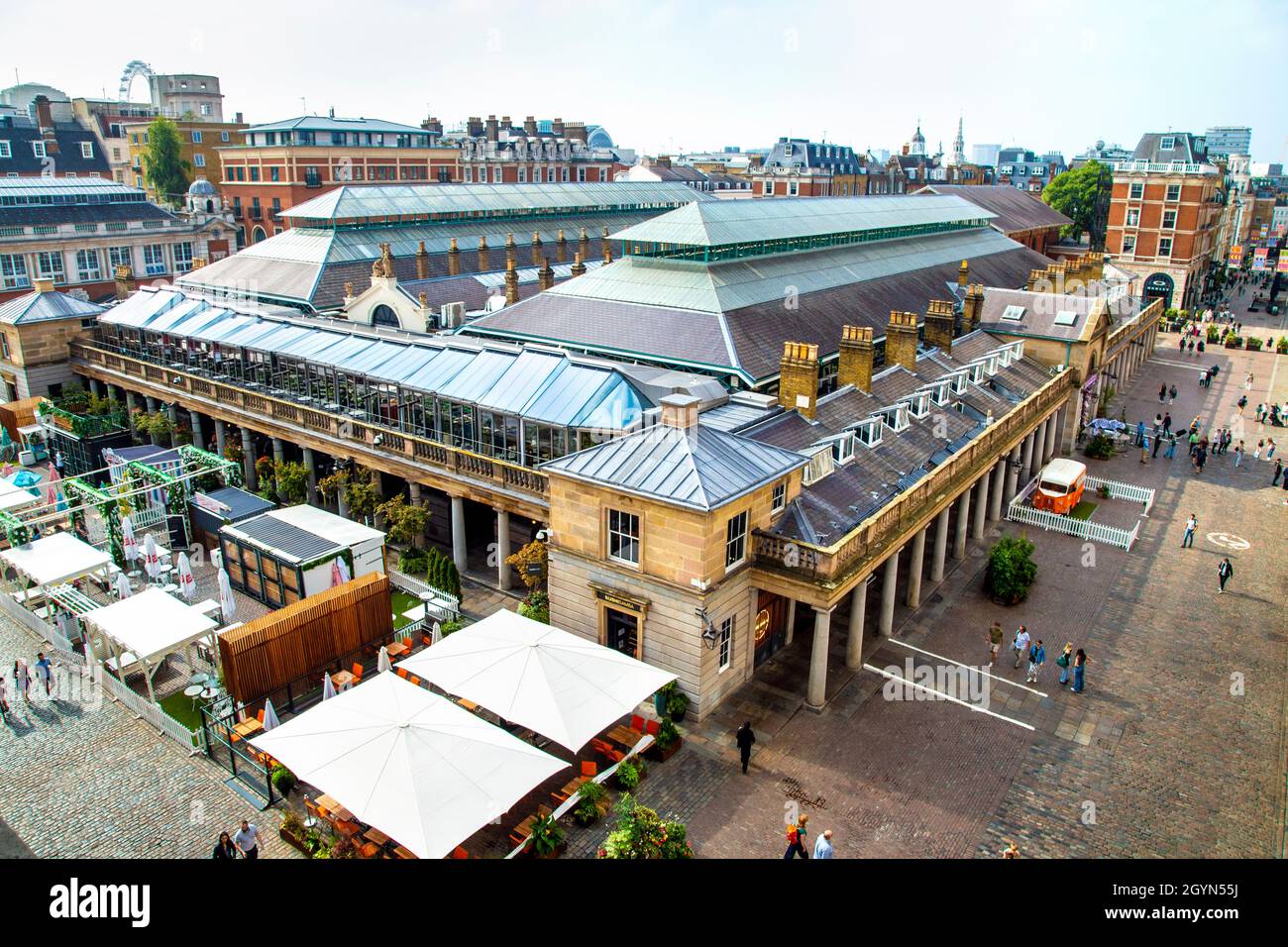 View over the Covent Garden Market from Royal Opera House terrace ...
