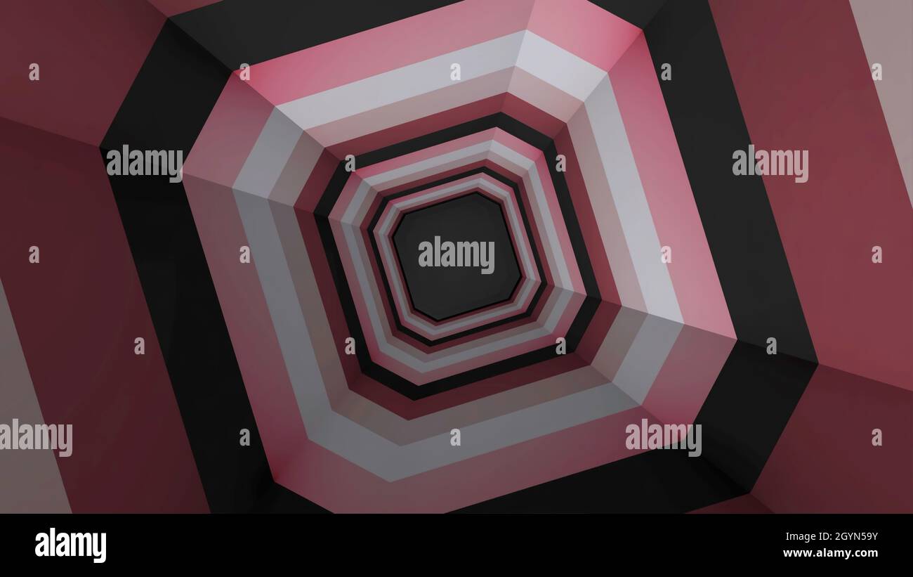 Beautiful Abstract Square Tunnel. Colored square tunnel Stock Photo - Alamy
