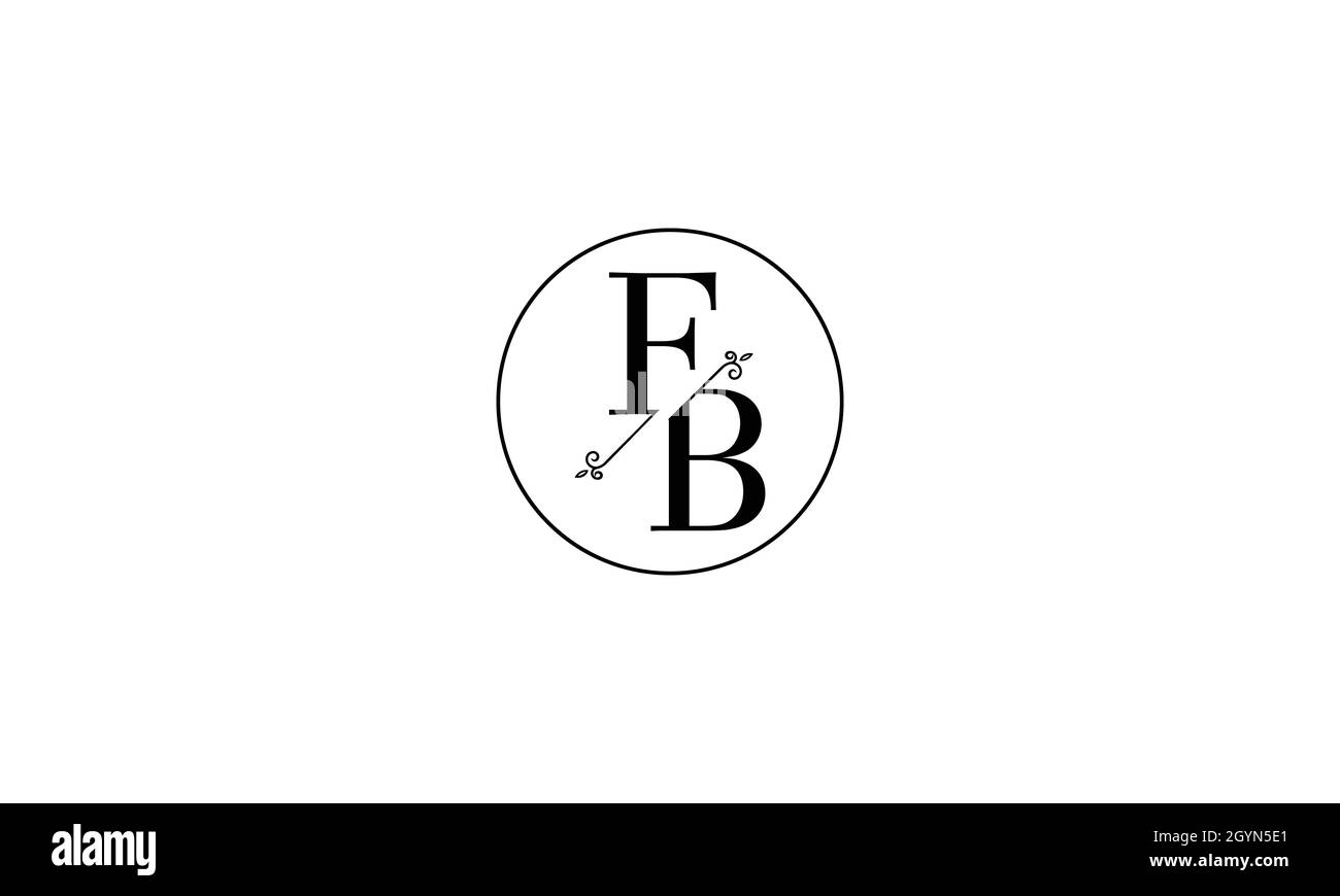 LETTERS FB LOGO DESIGN WITH NEGATIVE SPACE EFFECT FOR ILLUSTRATION USE ...