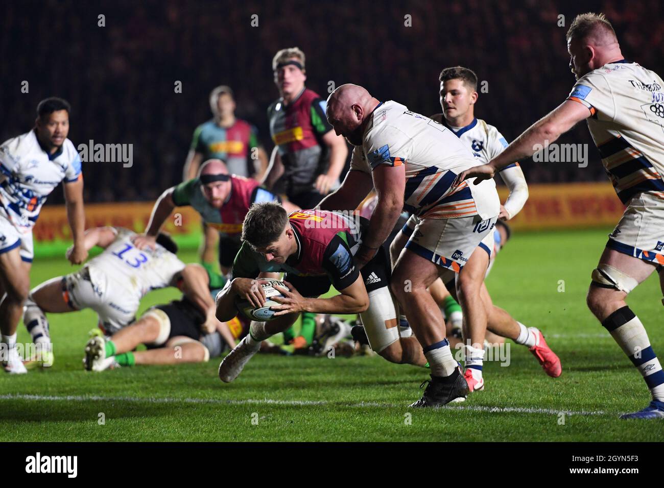 Twickenham Stoop Stadium, UK, UK. 8th October, 2021. Harlequins' Luke ...