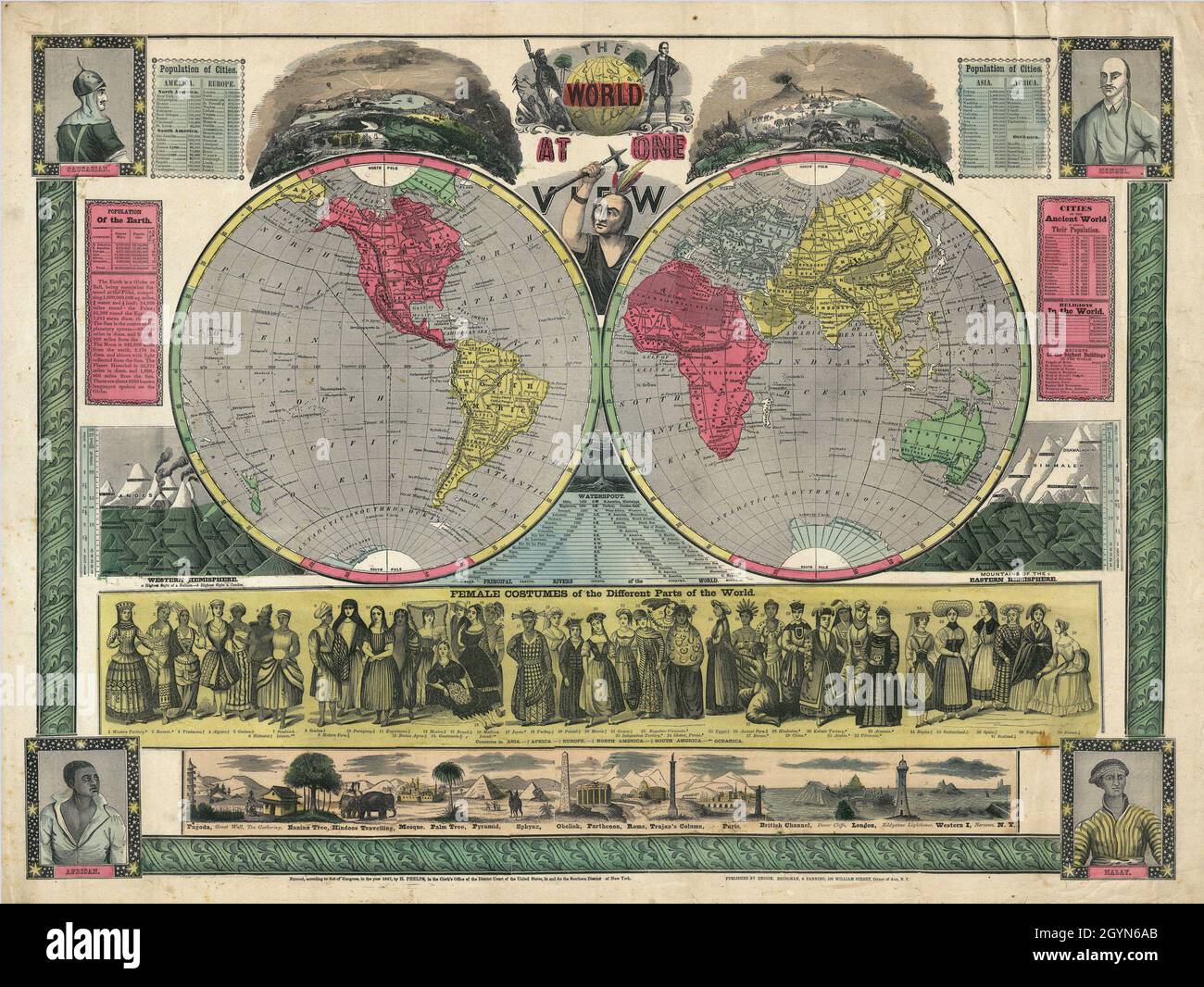 Closeup shot of vintage maps of the 18-19th century on an old rusty ...