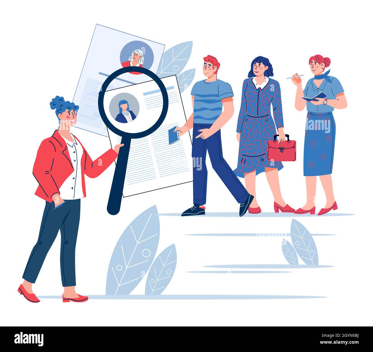 Employment applicants Stock Vector Images - Alamy