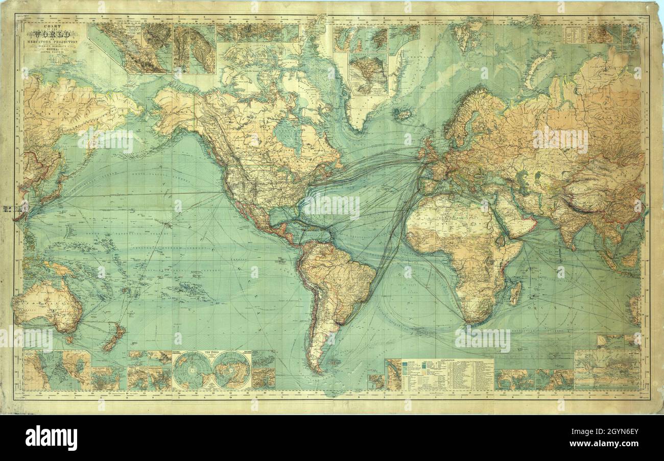 Closeup shot of vintage maps of the 18-19th century on an old rusty ...