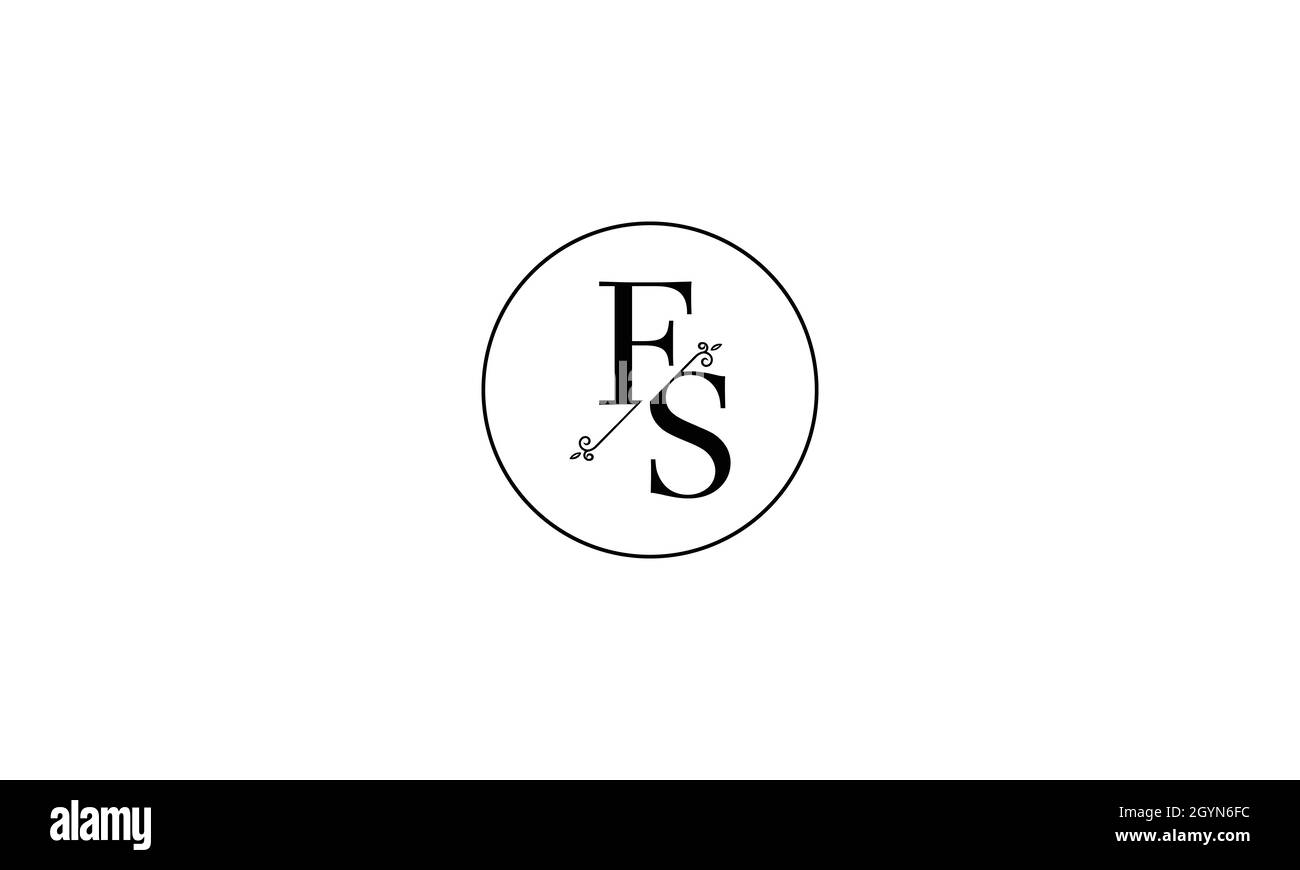 LETTERS FS LOGO DESIGN WITH NEGATIVE SPACE EFFECT FOR ILLUSTRATION USE ...