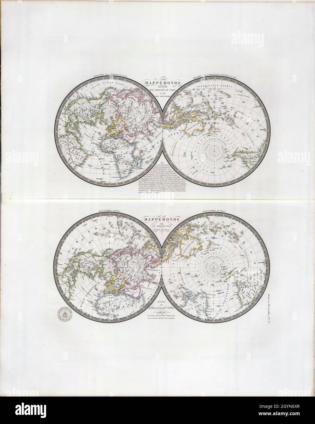 Closeup shot of vintage maps of the 18-19th century on an old rusty ...
