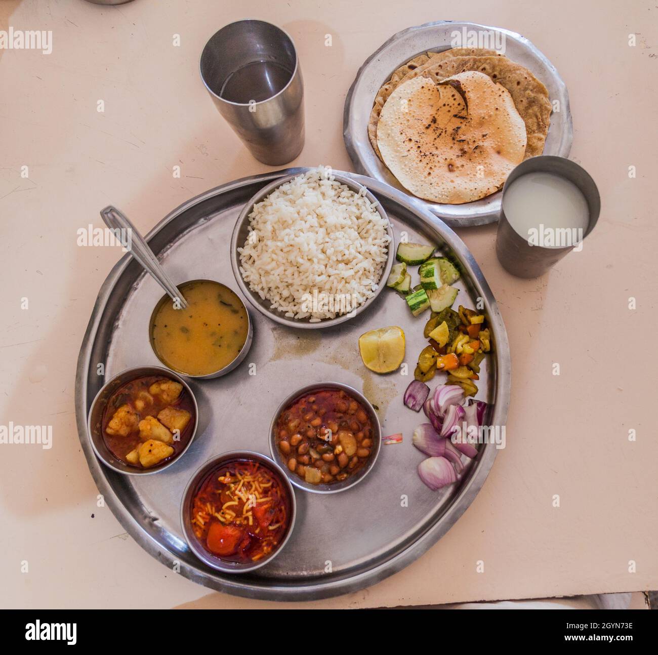 Gujarati thali hi-res stock photography and images - Alamy
