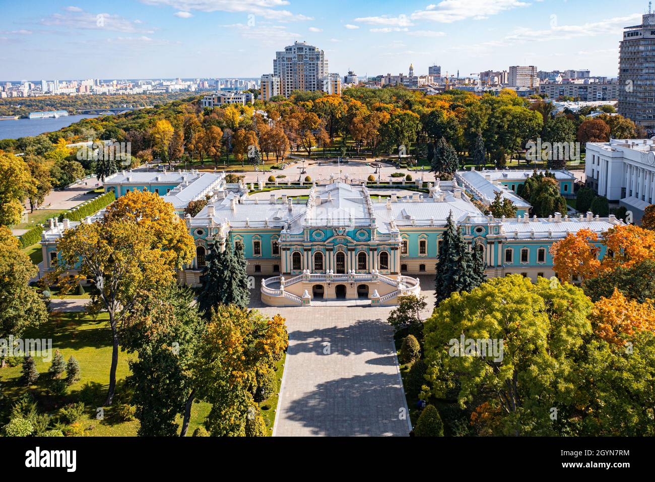Kyiv, Ukraine - October 6, 2021: Mariinskyi Palace - the official ...