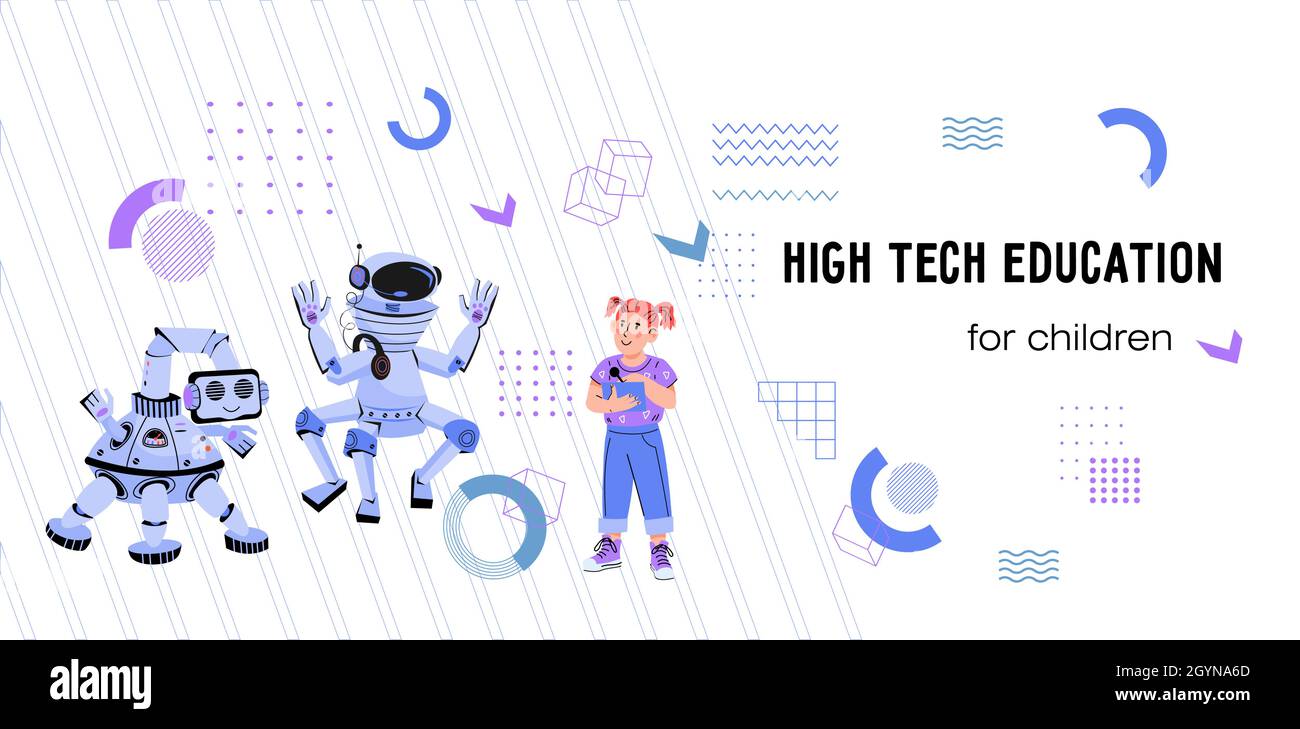 Website layout of educational courses for children in high technologies ...