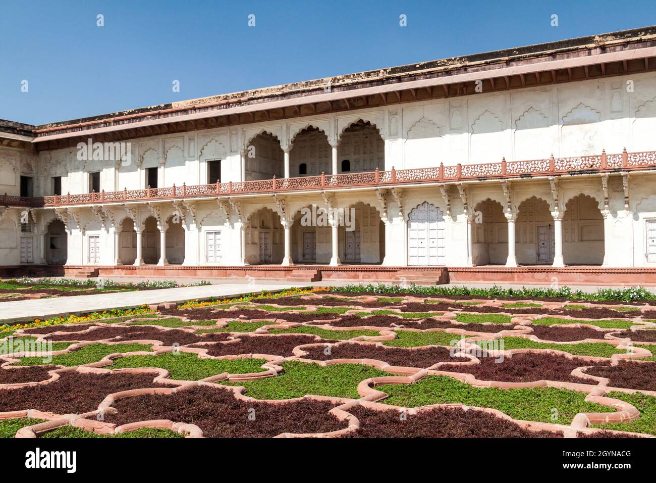 Anguri Bagh courtyard at Agra Fort, Uttar Pradesh state, India Stock ...