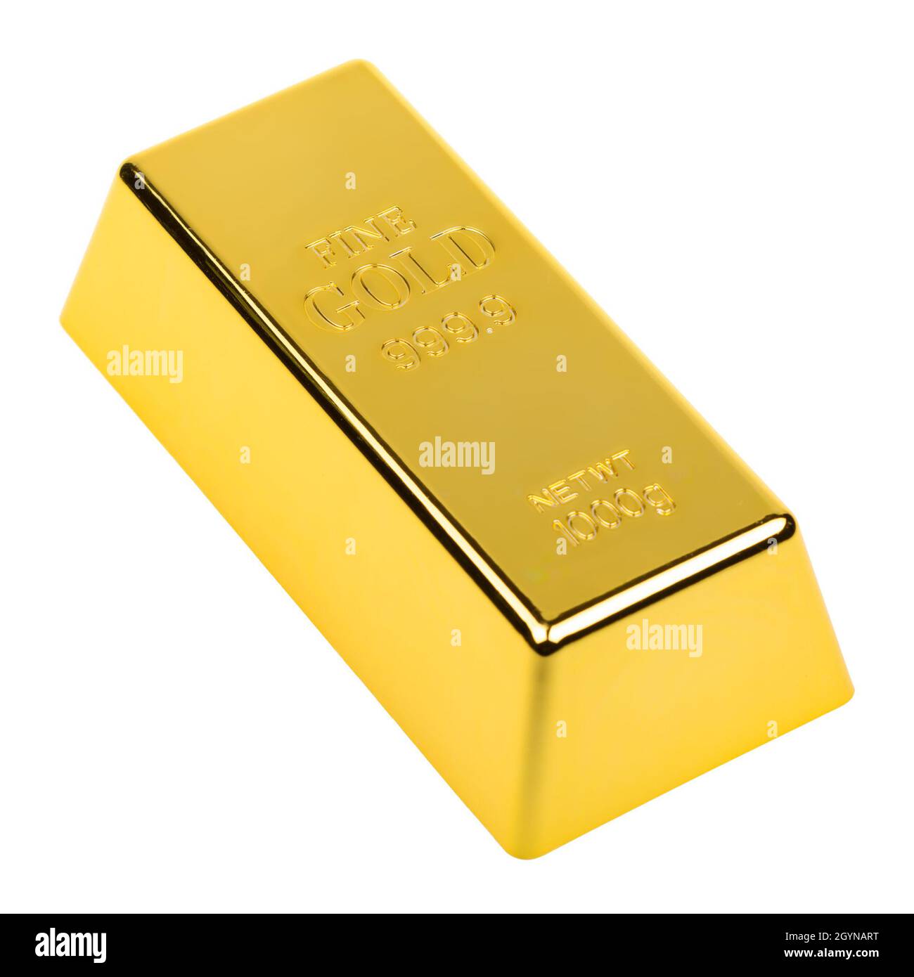 Golden bar, precious metal ingot isolated on white background Stock ...