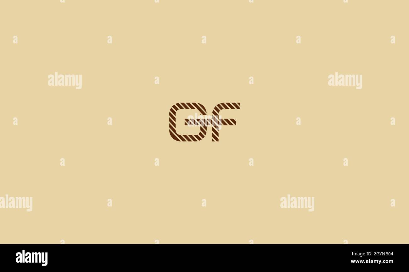 LETTERS GF LOGO DESIGN WITH NEGATIVE SPACE EFFECT FOR ILLUSTRATION USE ...