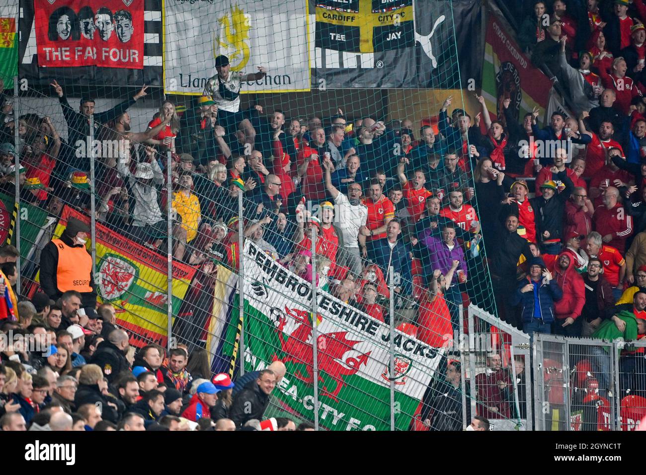 Prague, Czech Republic. 08th Oct, 2021. Wales national football team ...
