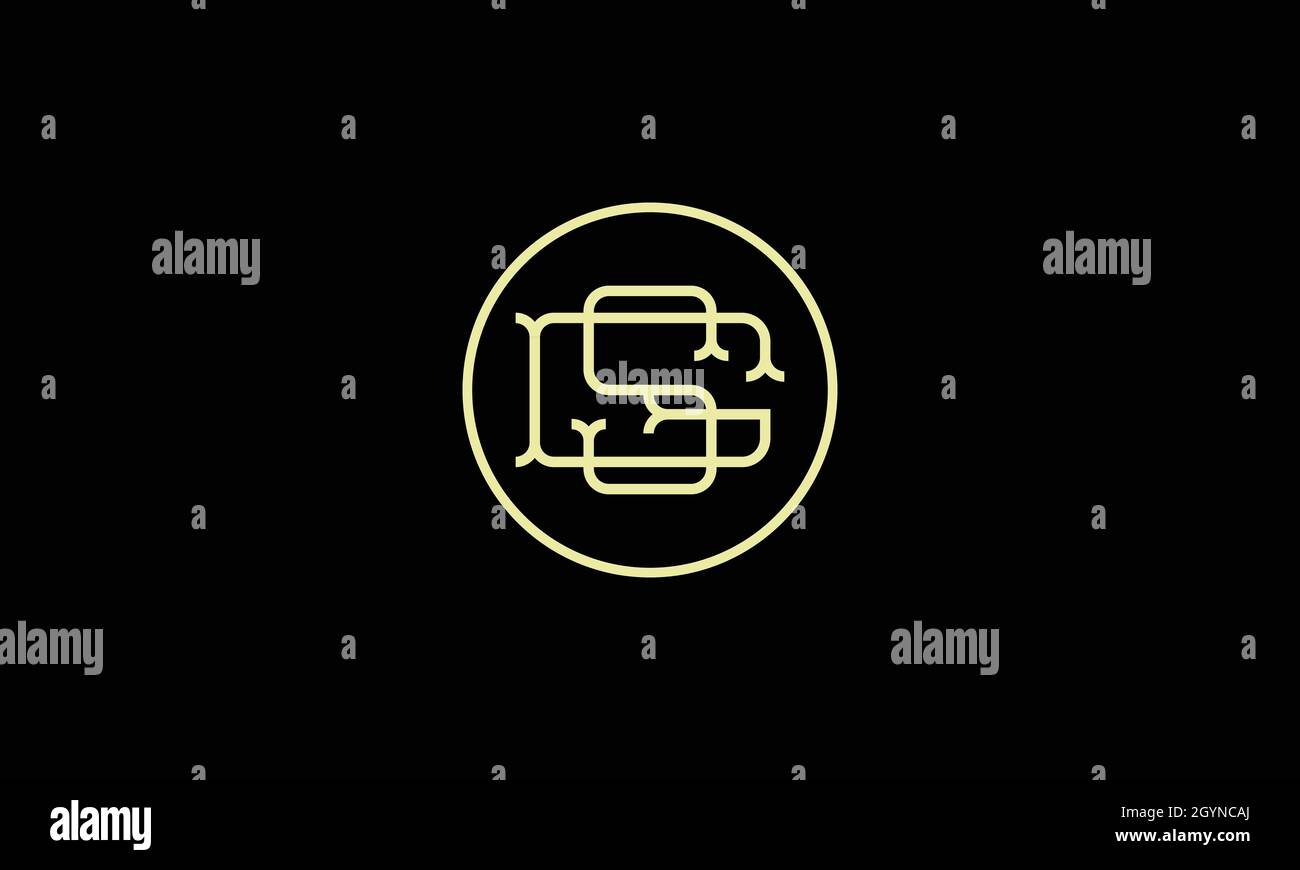 LETTERS GS LOGO DESIGN WITH NEGATIVE SPACE EFFECT FOR ILLUSTRATION USE ...