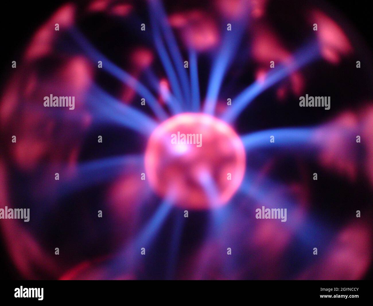 Illustration with a plasma lamp on a black background Stock Photo - Alamy