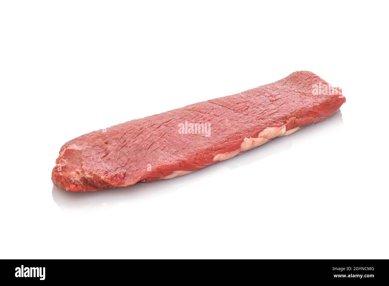 Lamb back meat isolated on a white background Stock Photo - Alamy