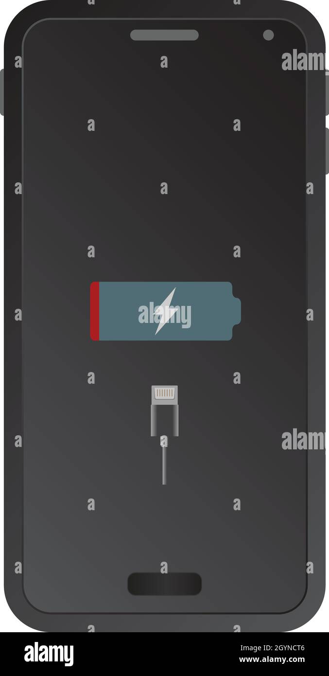 Mobile phone charging portable Stock Vector Images - Alamy