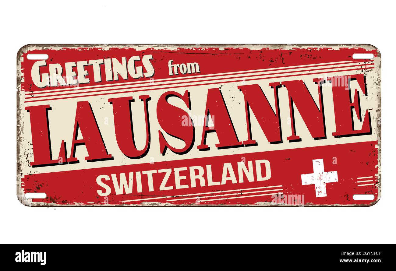 Lausanne switzerland road sign Stock Vector Images - Alamy