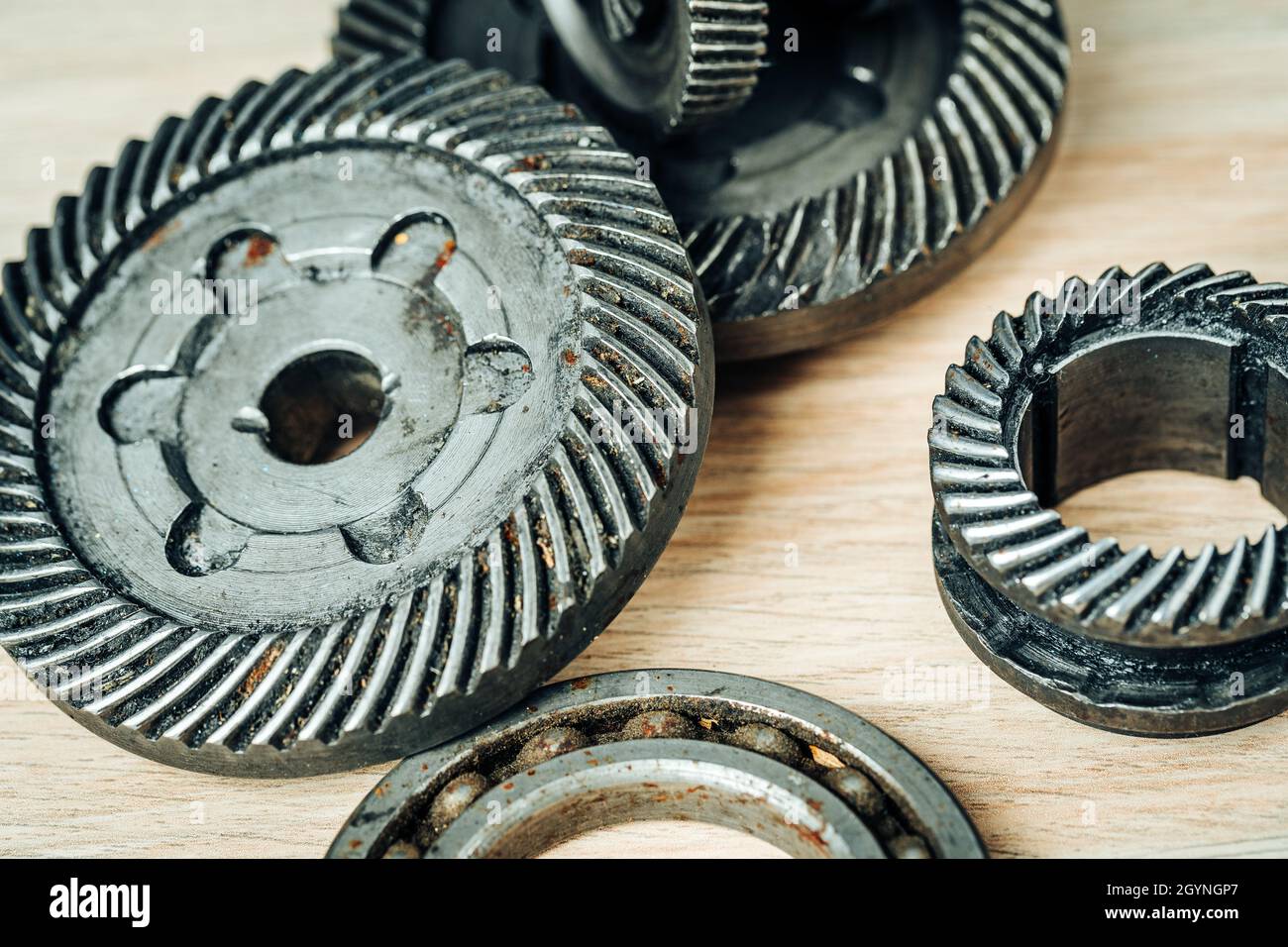 Gears from an old industrial machine Stock Photo - Alamy