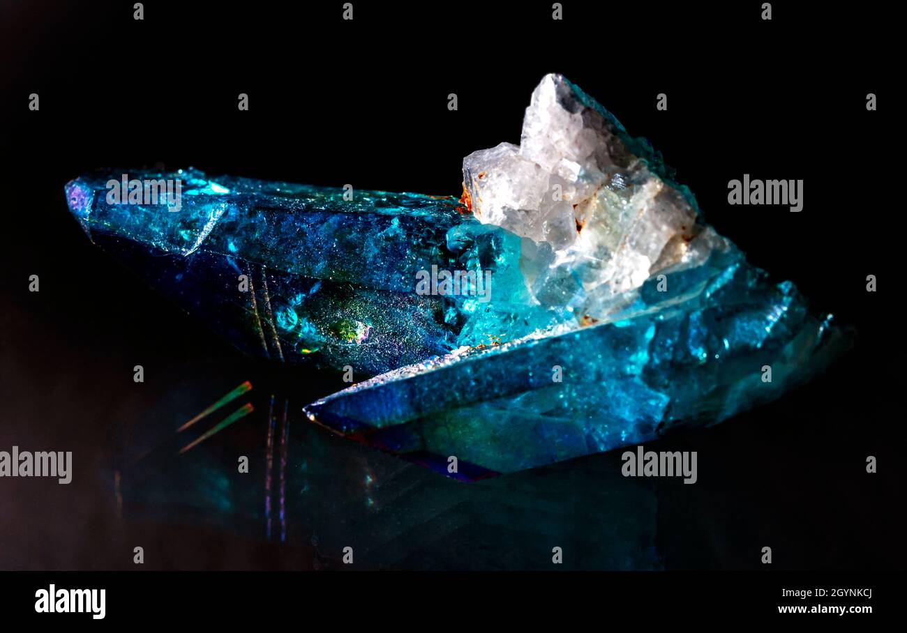 Blue Quartz Crystal Stock Photo - Alamy