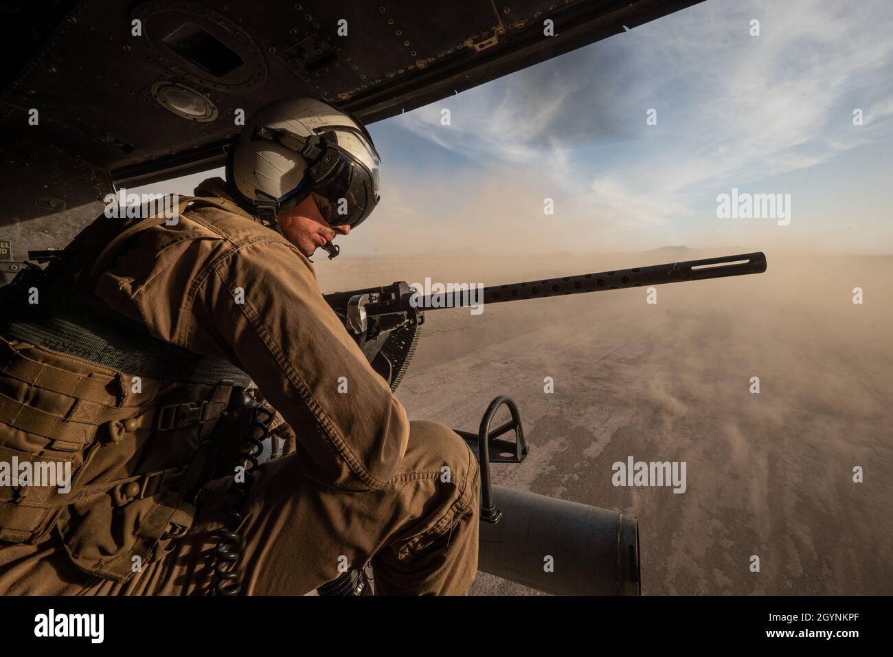 U.S. Marine Corps Lance Cpl. Benjamin Holden, a UH-1Y crew chief, from ...