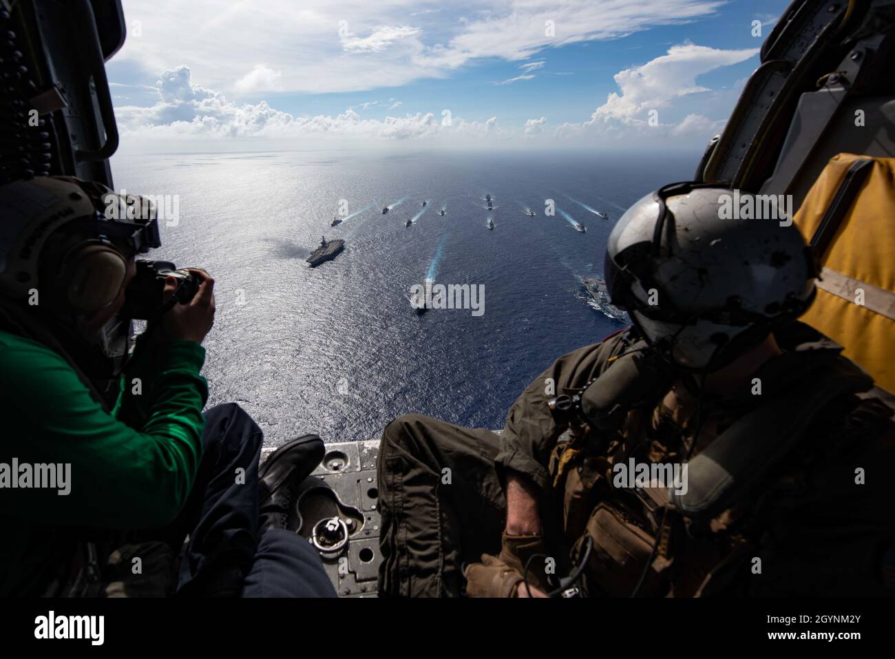 211003-N-RF825-1161 PHILIPPINE SEA (Oct. 3, 2021) From left, Mass ...