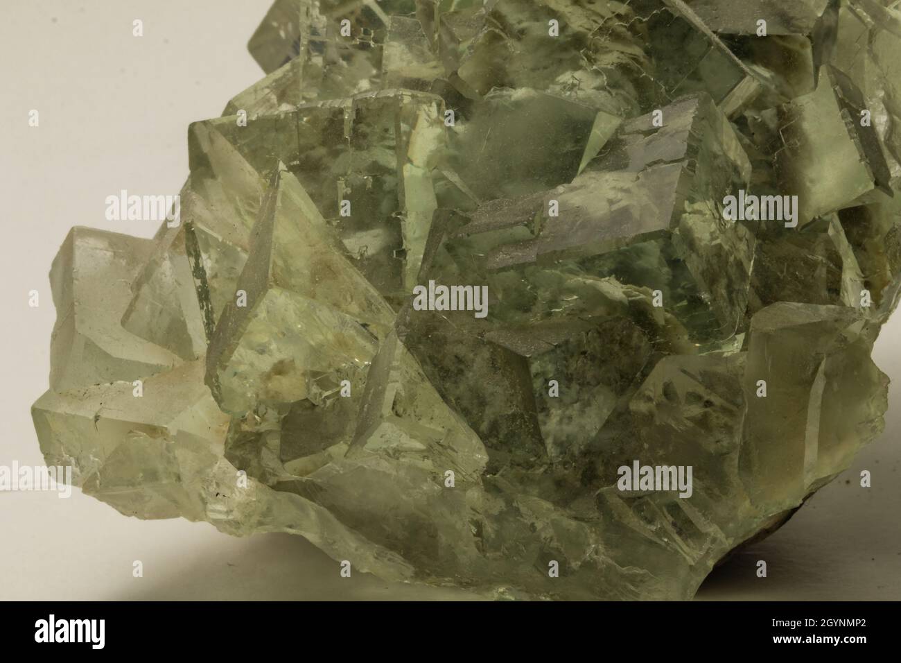 Macro stone mineral sample Fluorite on a white background Stock Photo ...
