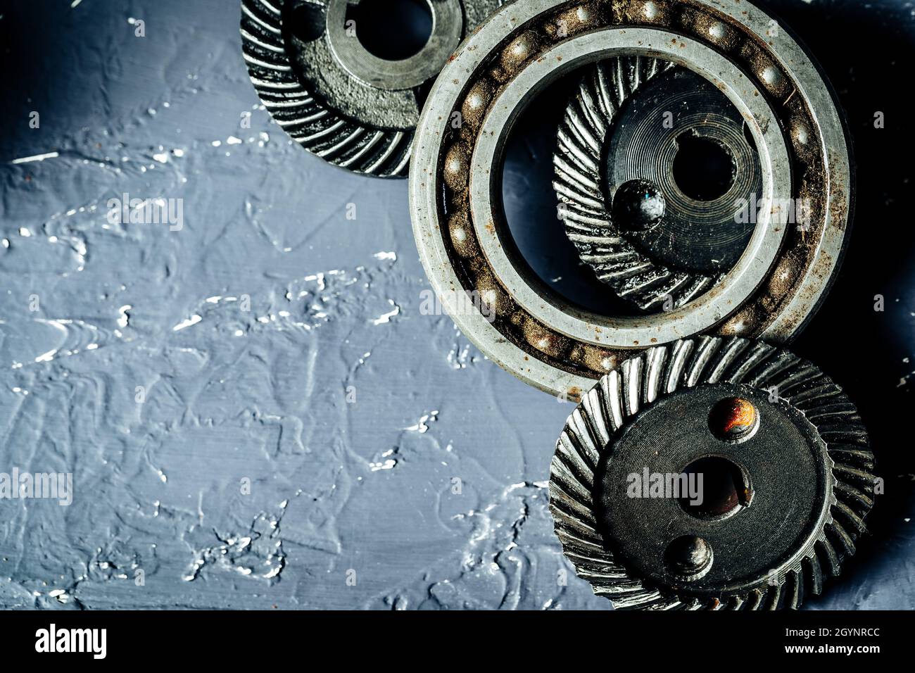 Gears from an old industrial machine Stock Photo - Alamy