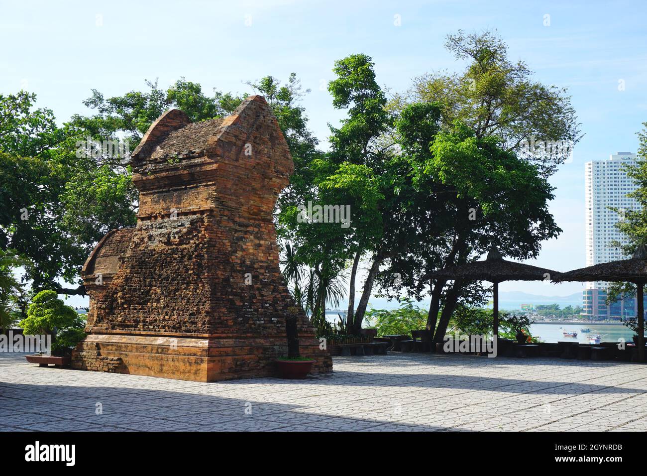 Restored ruins of ancient Cham Tower at Po Nagar Towers on Cù Lao ...