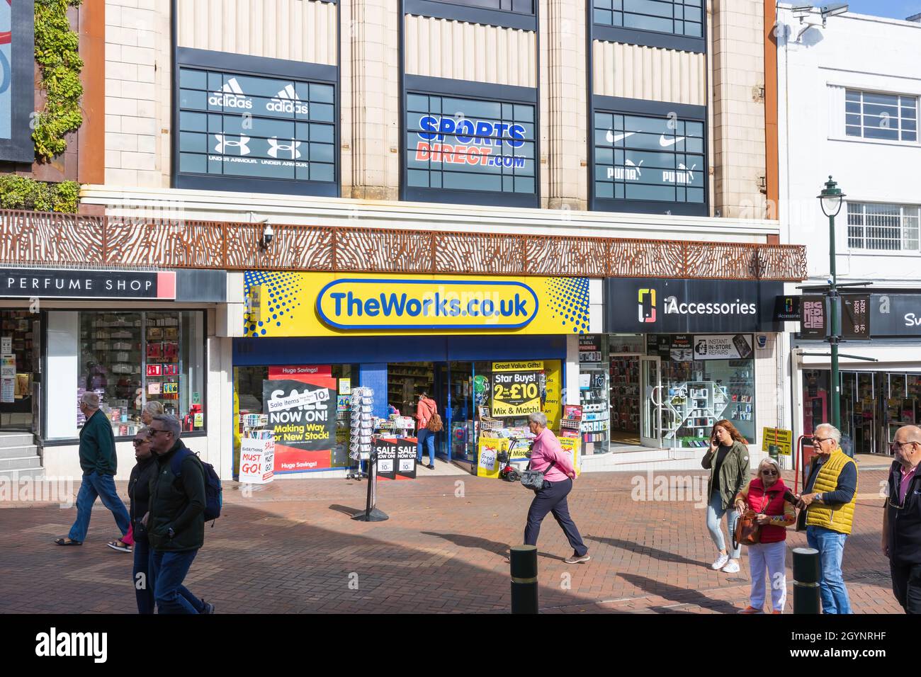 The exterior of The Works, a books, art supplies, games and stationery ...