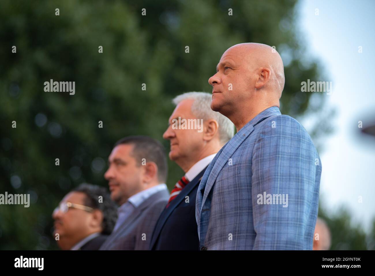 Odessa, Ukraine. August 24, 2021. Independence Day. Speech by the mayor ...