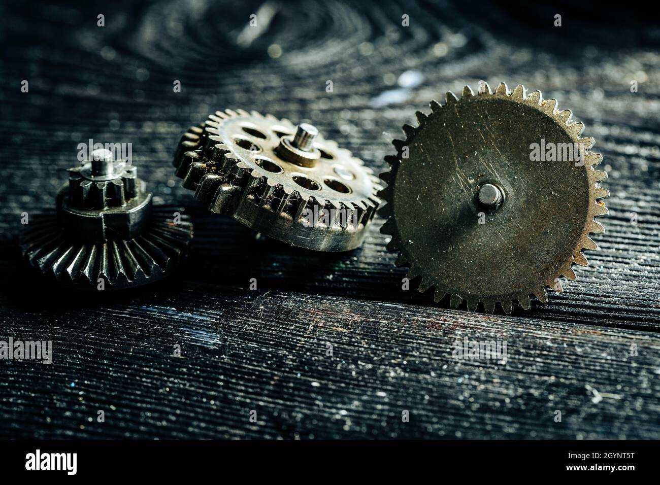 Gears from an old industrial machine Stock Photo - Alamy