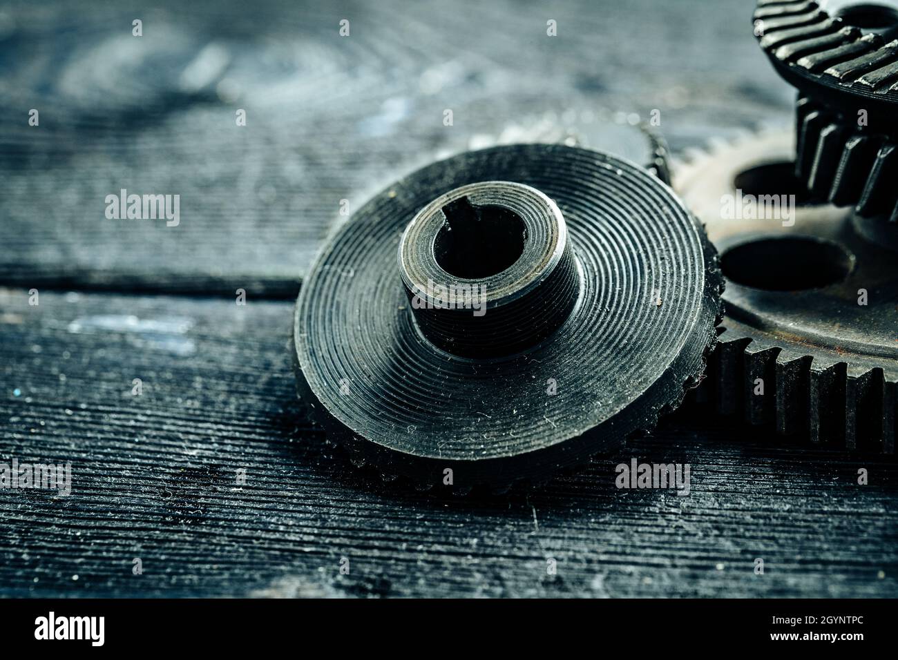 Gears from an old industrial machine Stock Photo - Alamy