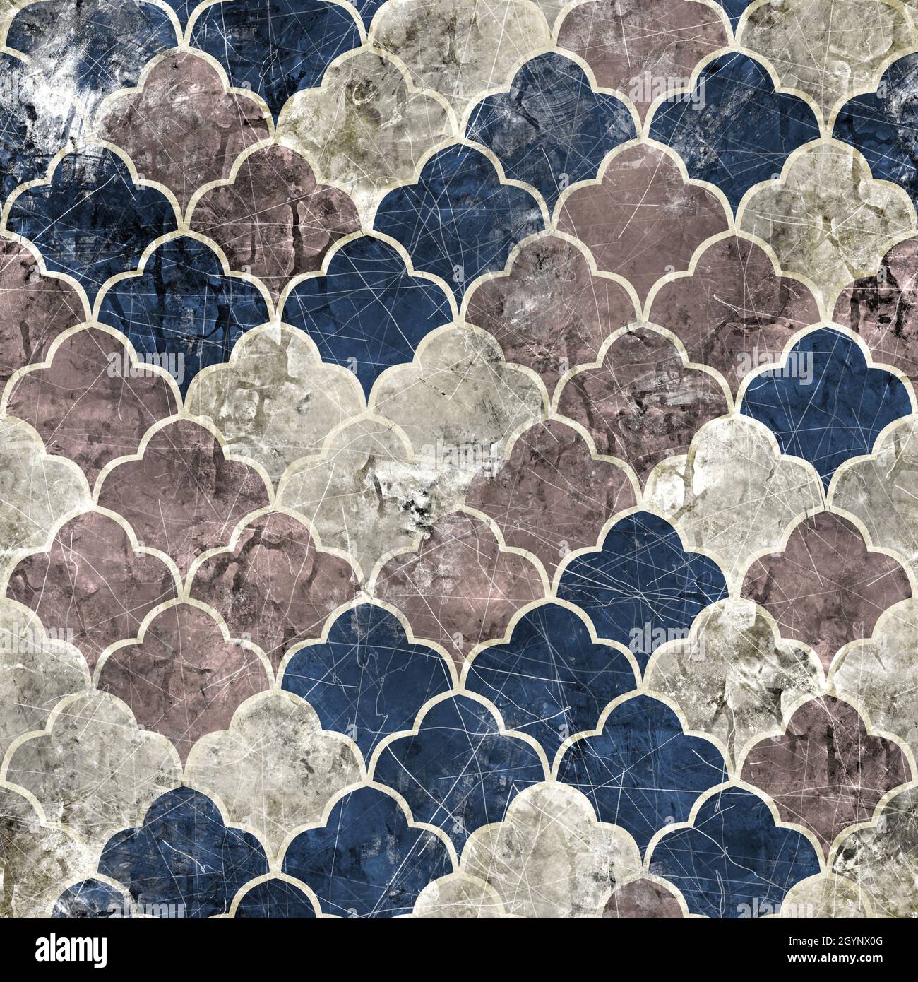 Seamless Moroccan Tile Mosaic Grungy Pattern for Surface Print Stock ...
