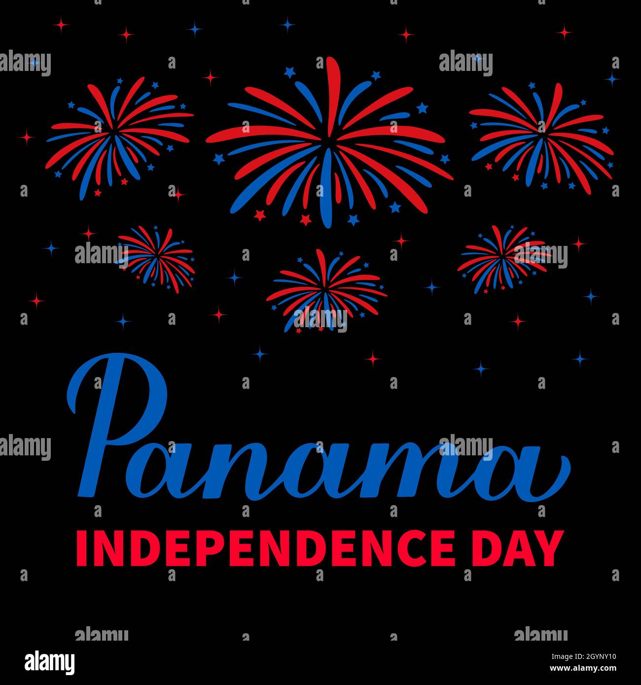 Panama Independence Day typography poster,. National holiday celebrated ...