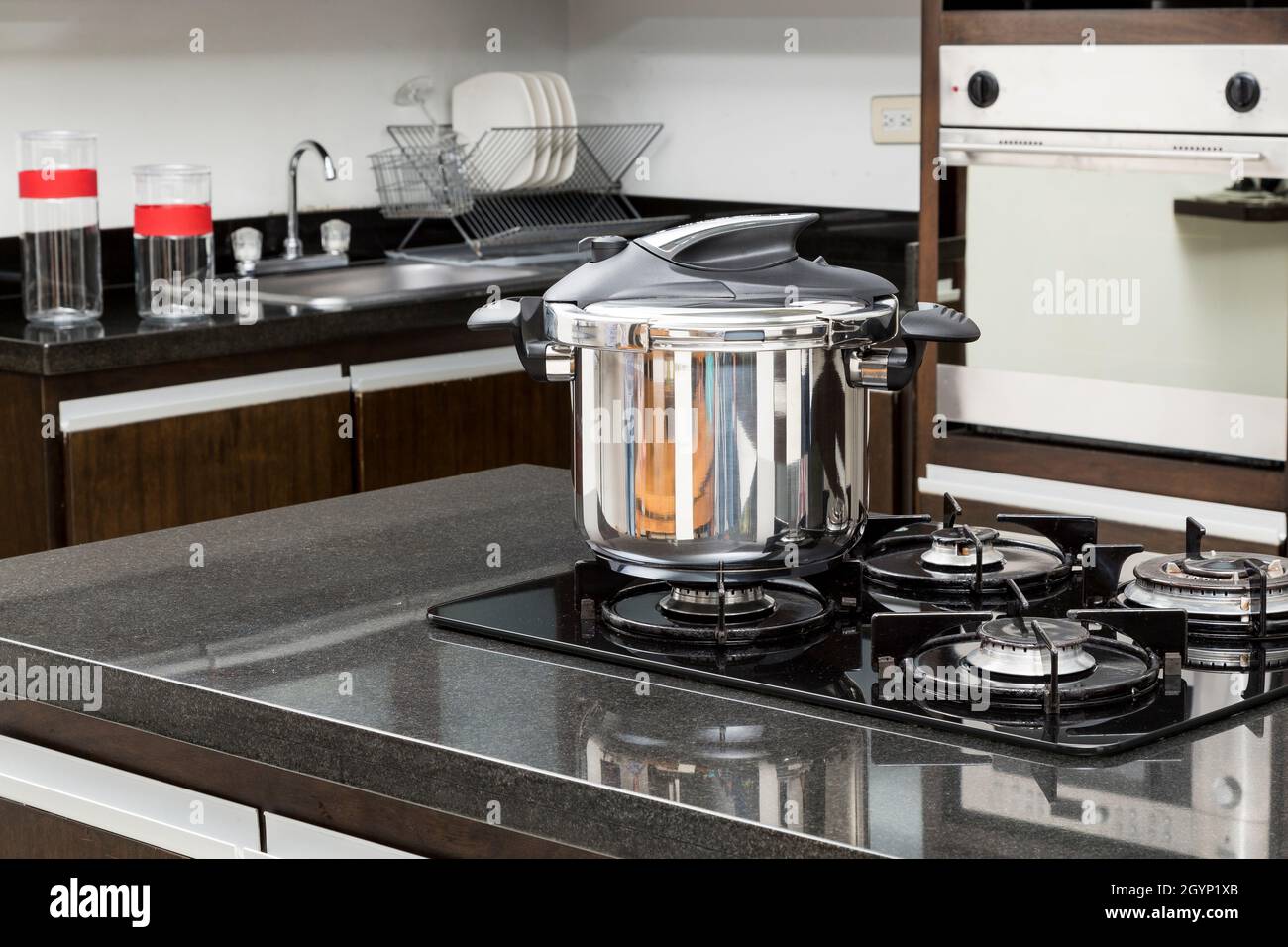 Household Appliances - Pressure Cooker In A Kitchen Setting Stock Photo ...