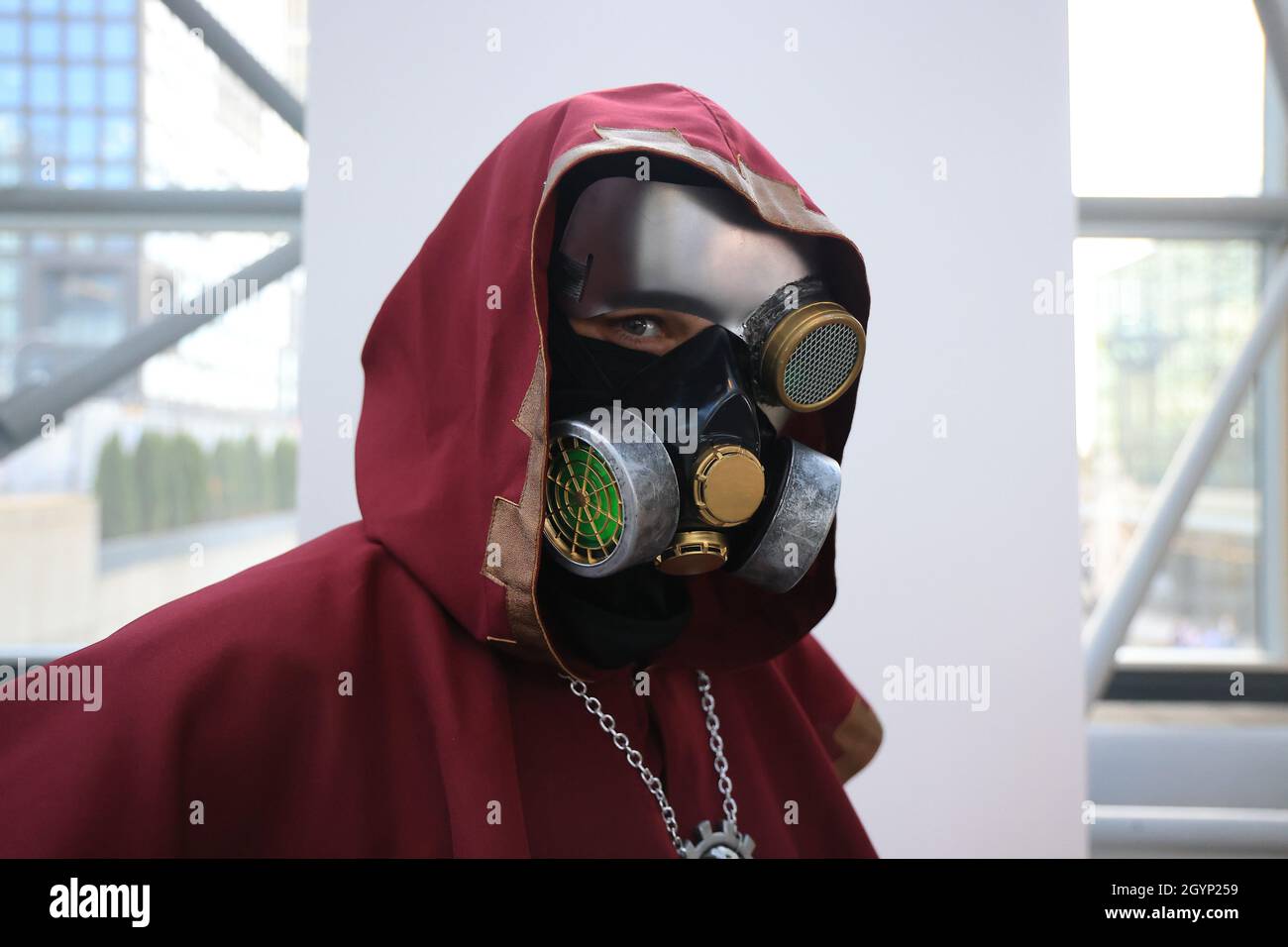 Adam, dressed as the Emperor of Mankind, arrives at New York Comic Con ...