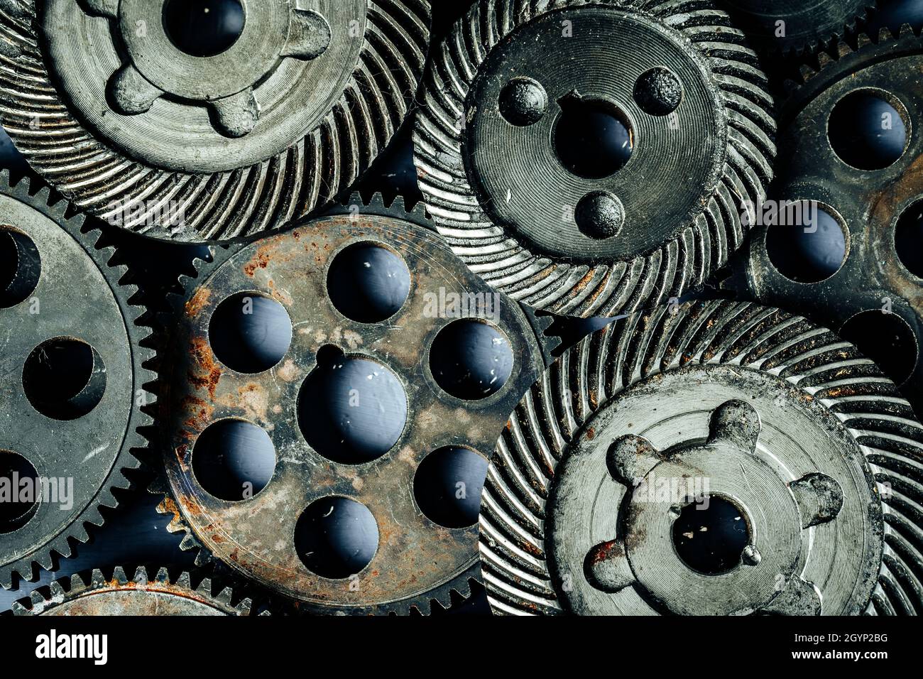 Gears from an old industrial machine Stock Photo - Alamy