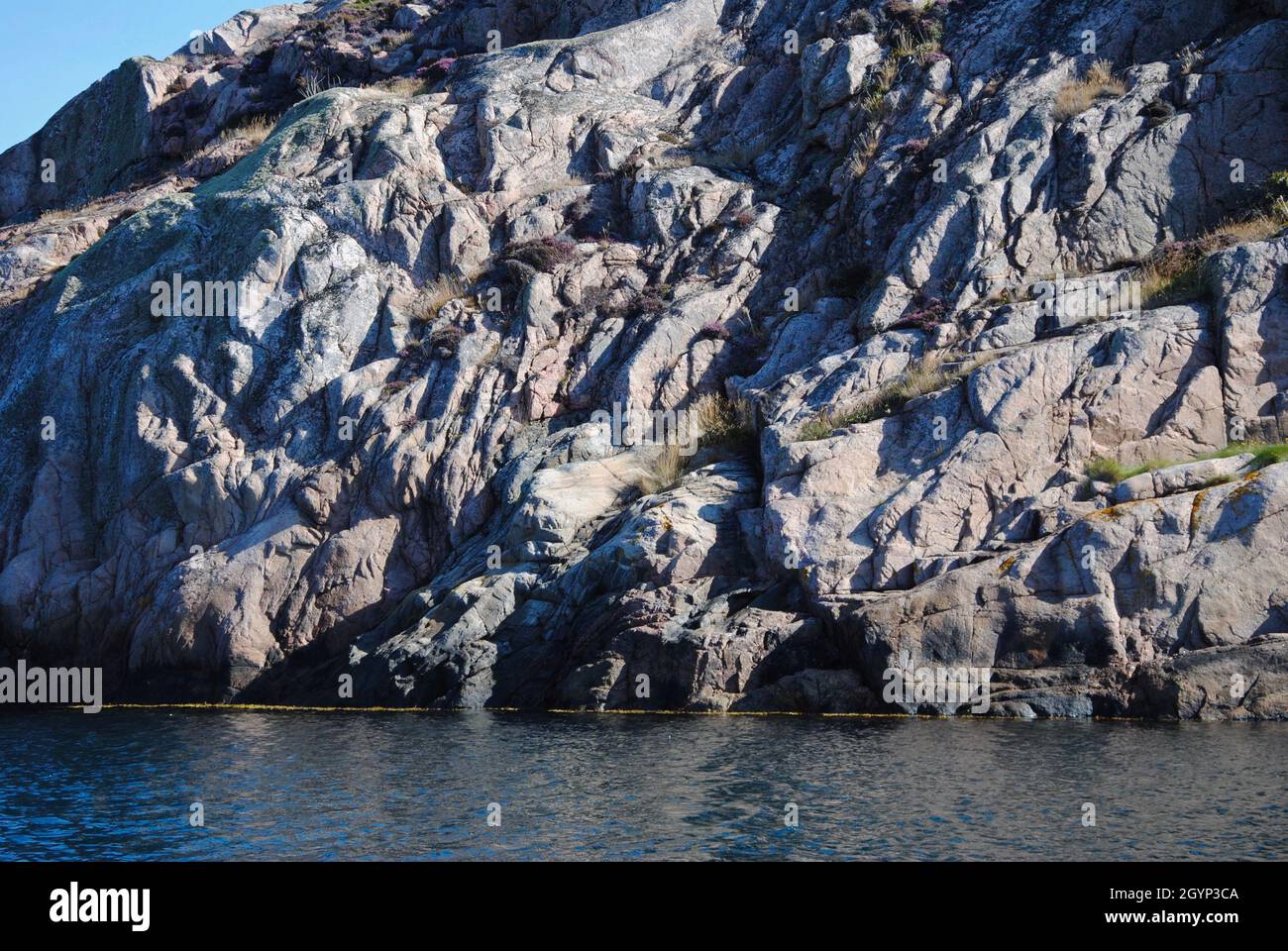 Rock formations on island in Fjällbacka archipelago on the western coastline of Sweden Stock ...