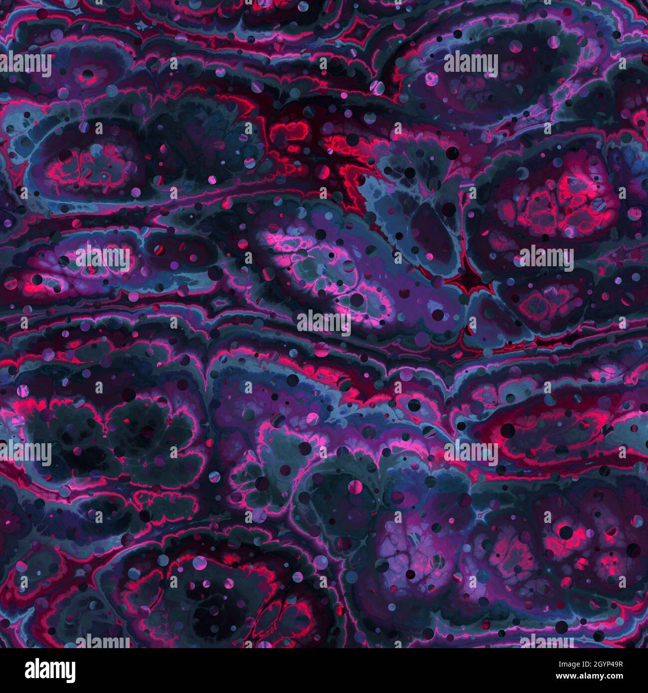 Seamless pattern of marbled orbs that gives a dreamy fantasy mysterious ...