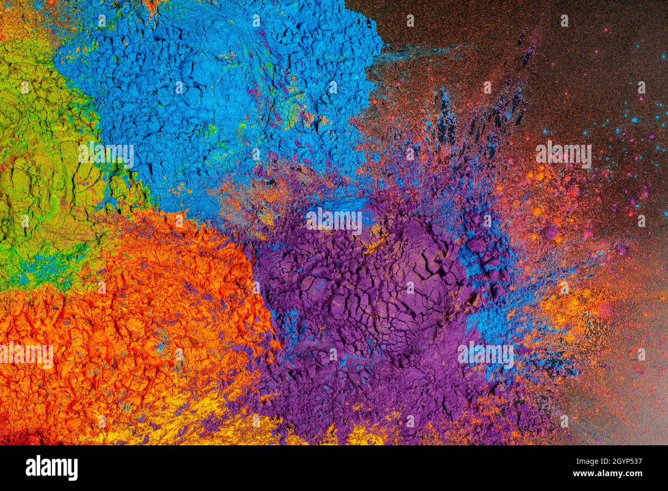 Colorful background made of Indian colorful dyes Stock Photo - Alamy