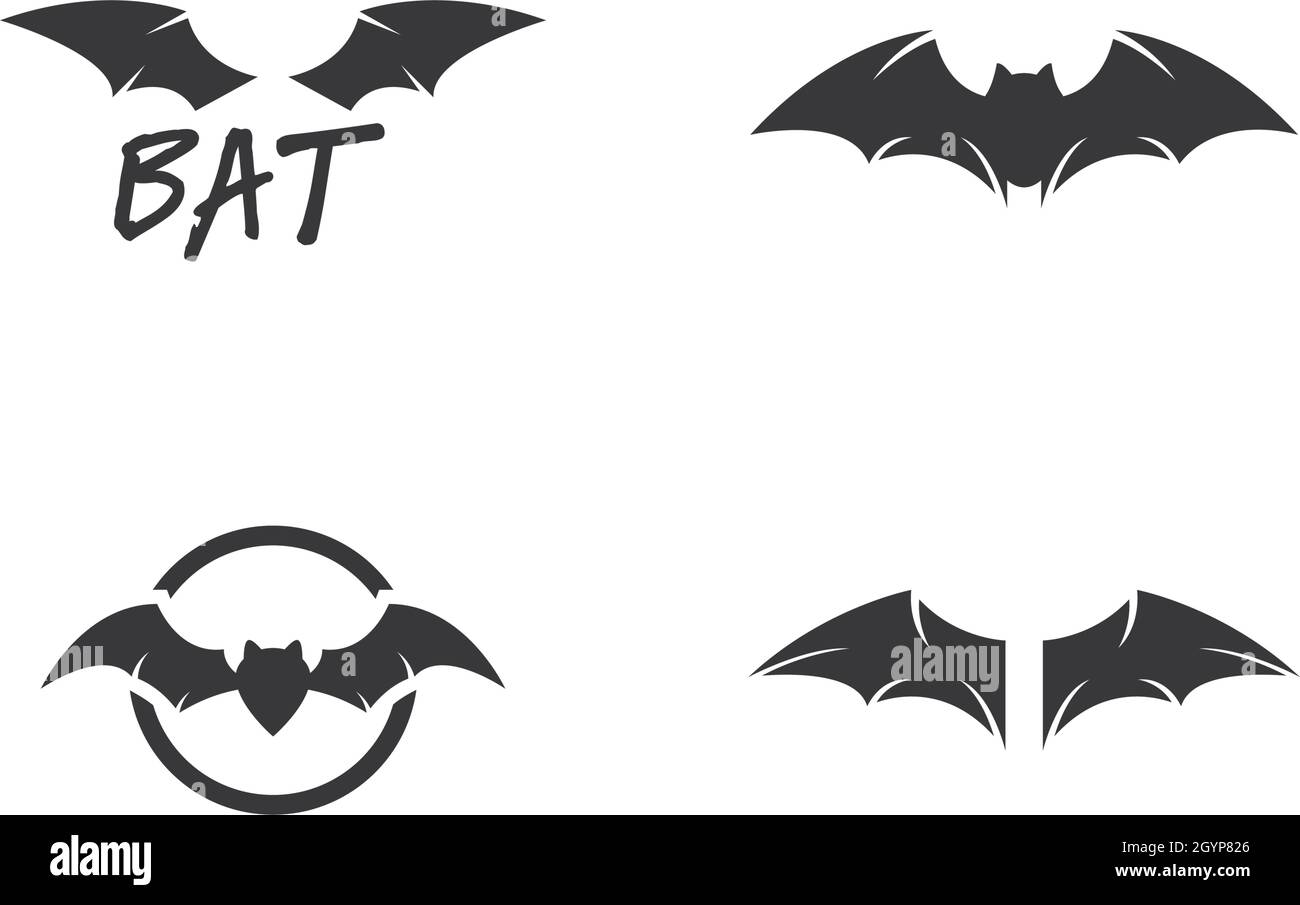 Bat ilustration logo vector template Stock Vector Image & Art - Alamy