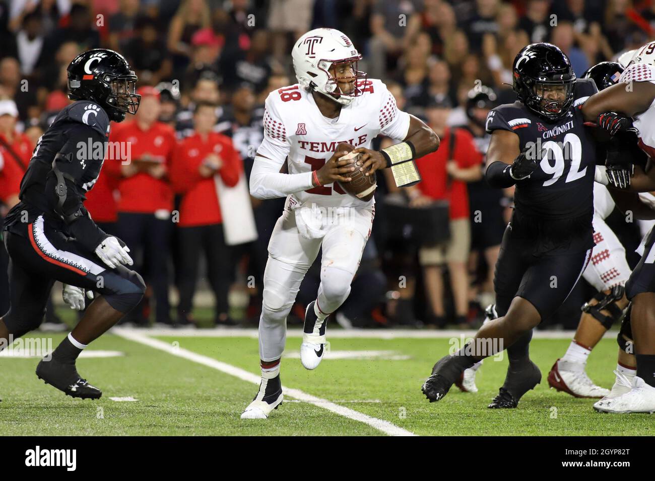 October 8, 2021: Temple QB D’Wan Mathis runs the ball during an NCAA ...