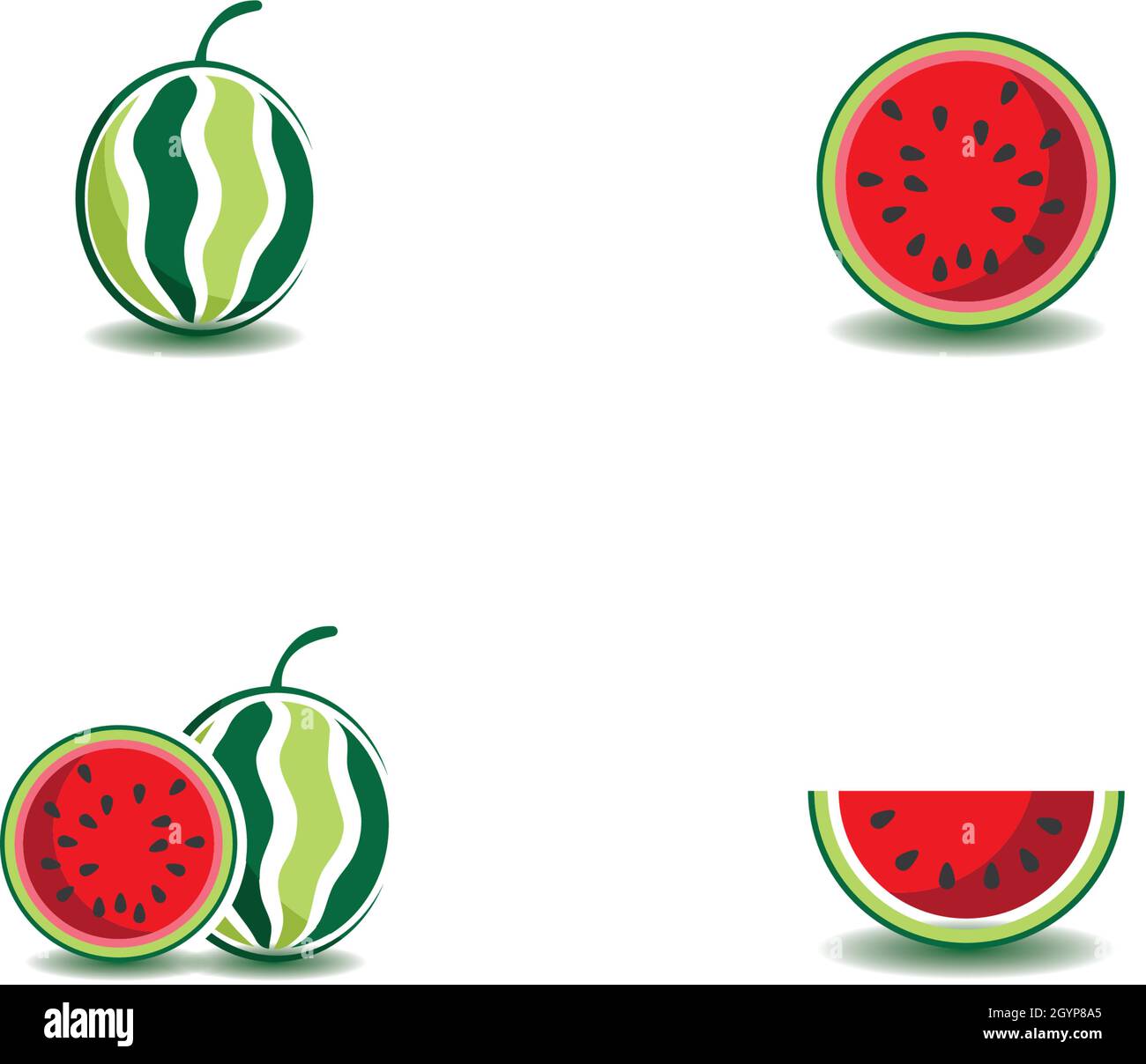 Watermelon icon Ilustration vector template Stock Vector Image & Art ...