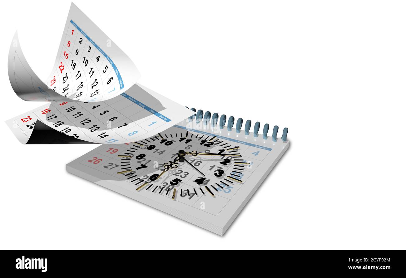 Flying calendar page hi-res stock photography and images - Alamy