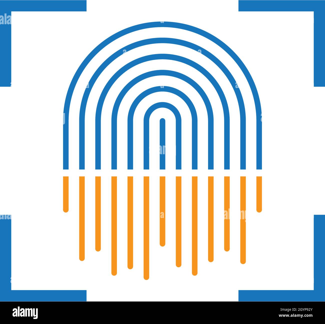 Flat shield fingerprint Stock Vector Images - Alamy