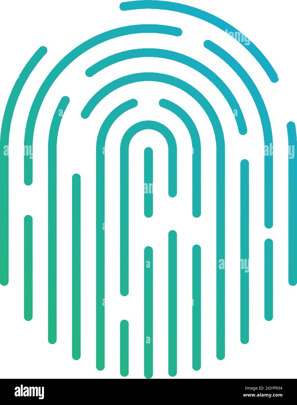 Flat shield fingerprint Stock Vector Images - Alamy